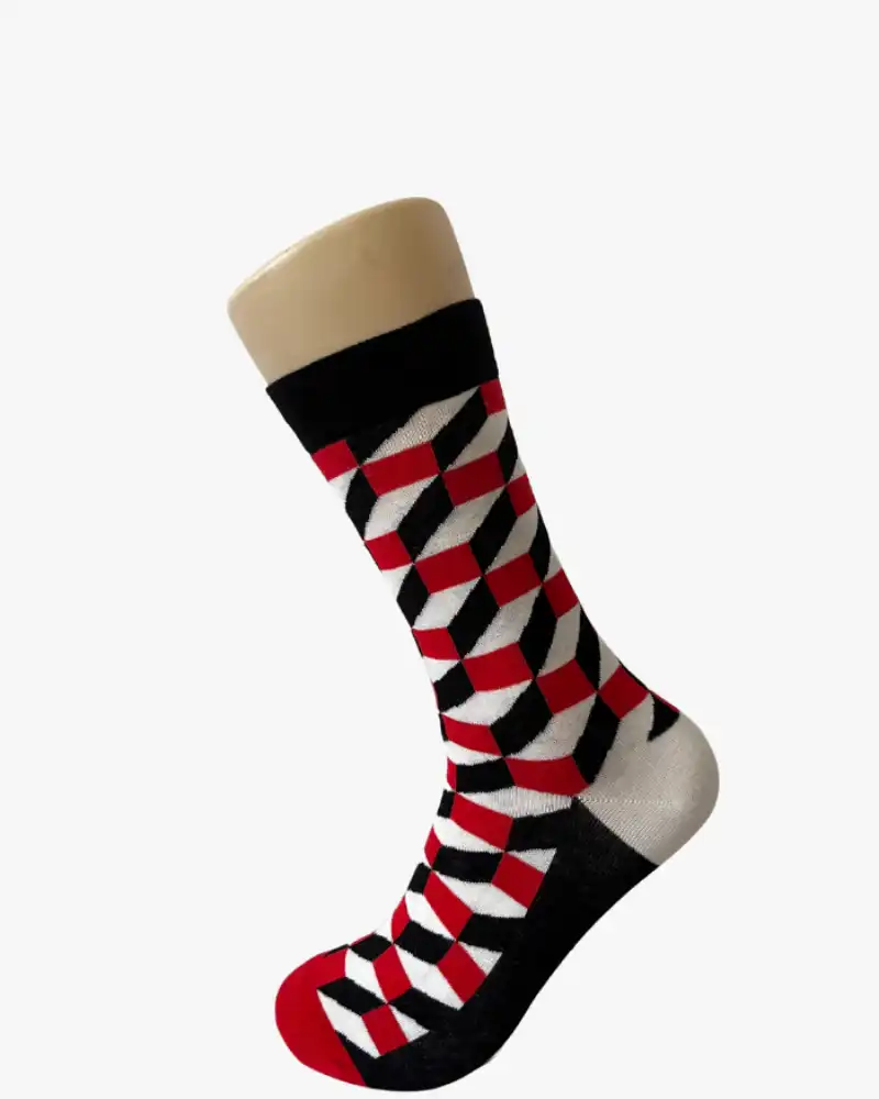 Red Plaid Socks - Smiley Socks Company