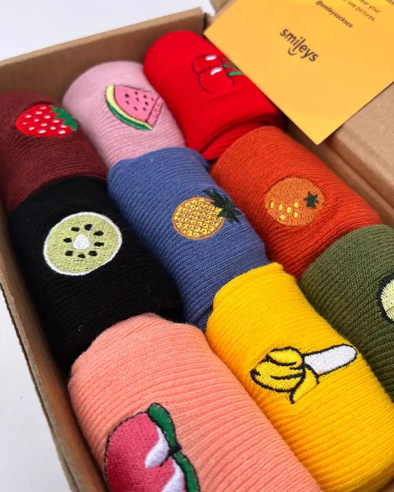 The Fruit Socks Box (size 38 - 44) - Smiley Socks Company